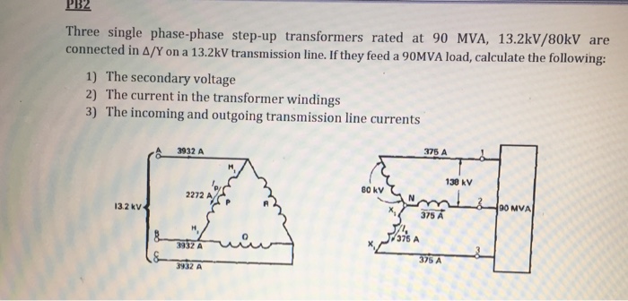 Solved Three single phase-phase step-up transformers rated | Chegg.com Solved Three single phase-phase step-up transformers rated | Chegg.com