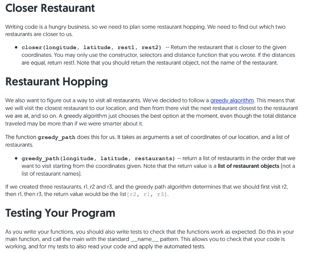 Solved We are hungry college students, and we are developing | Chegg.com