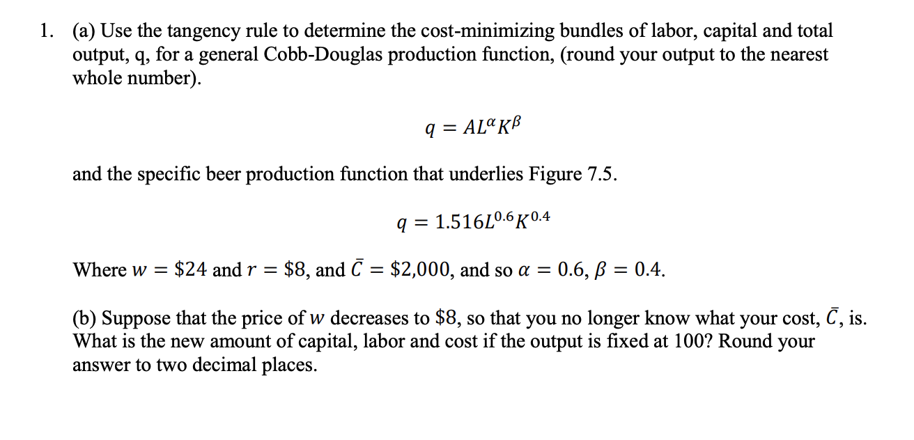 1. (a) Use the tangency rule to determine the | Chegg.com