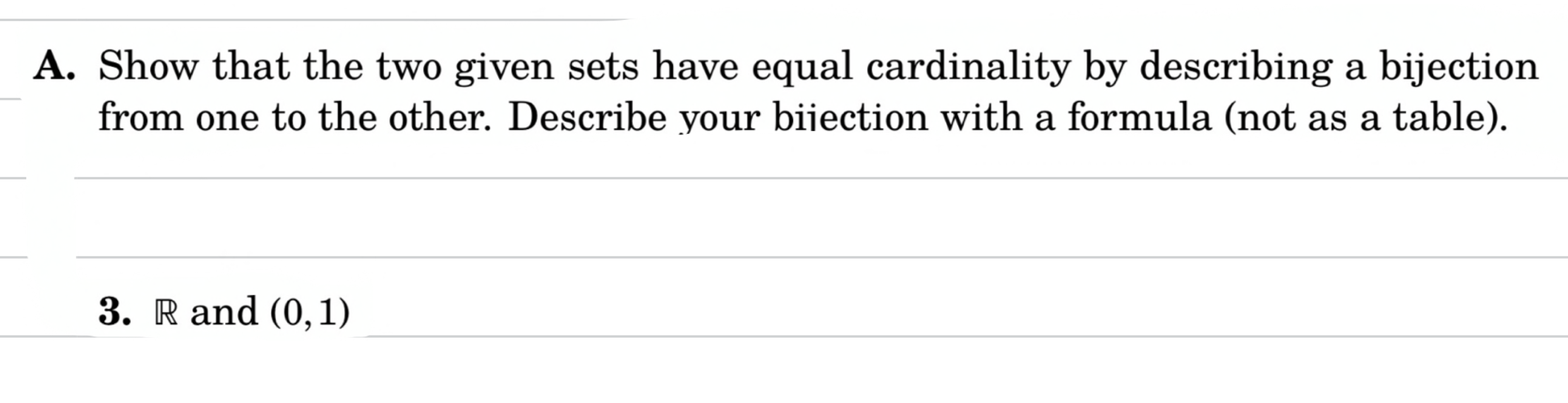 Solved A. Show that the two given sets have equal | Chegg.com