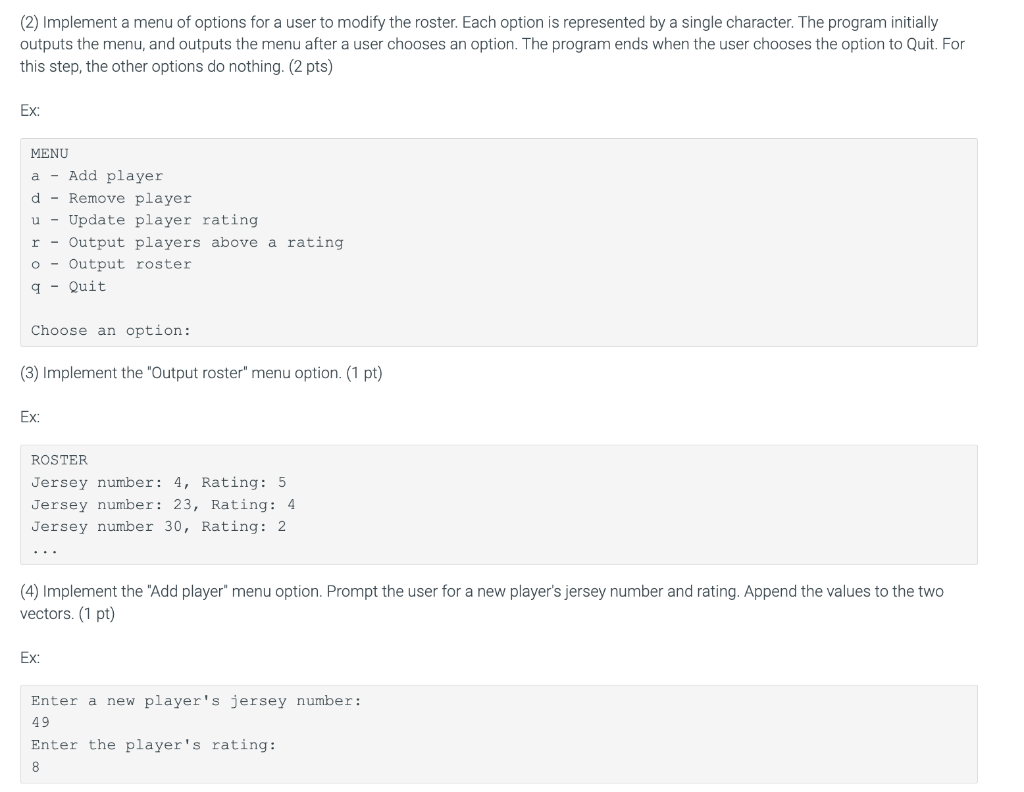Solved 8.24 LAB*: Program: Soccer team roster (Dictionaries) | Chegg.com