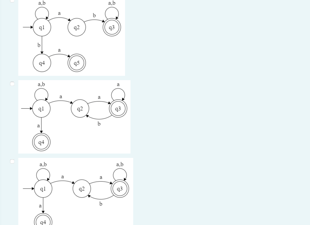 Solved Choose NFA(s) that accepts the regular language | Chegg.com