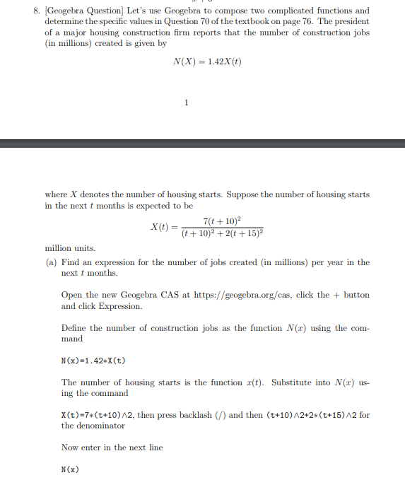 8. [Geogebra Question] Let's use Geogebra to compose | Chegg.com