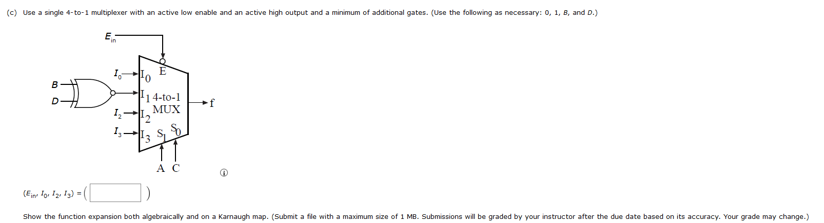 Solved Realize the function f(A, B, C, D) = A'C' + A'B'D' + | Chegg.com