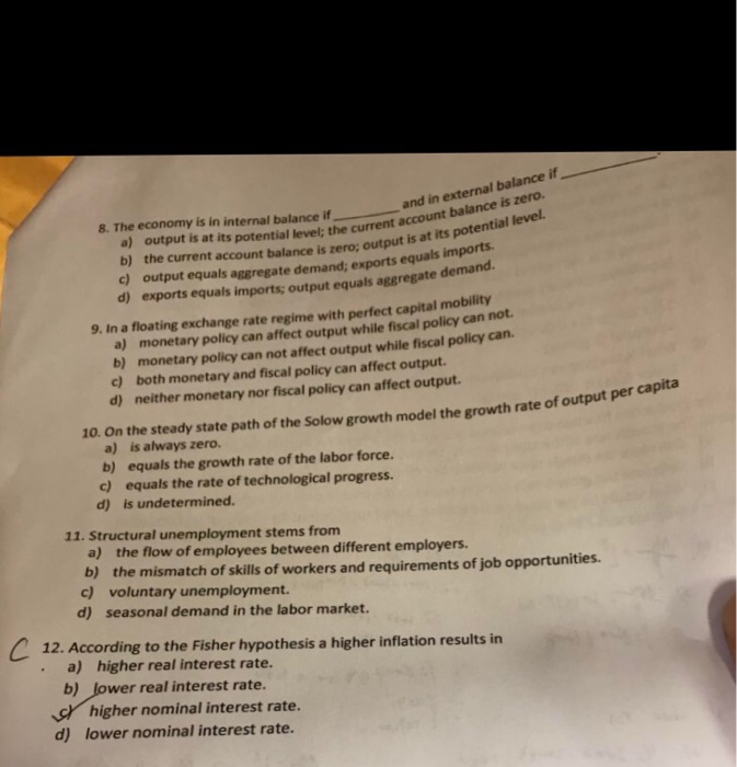Solved L. Multiple Choice Questions leach question counts 2 | Chegg.com