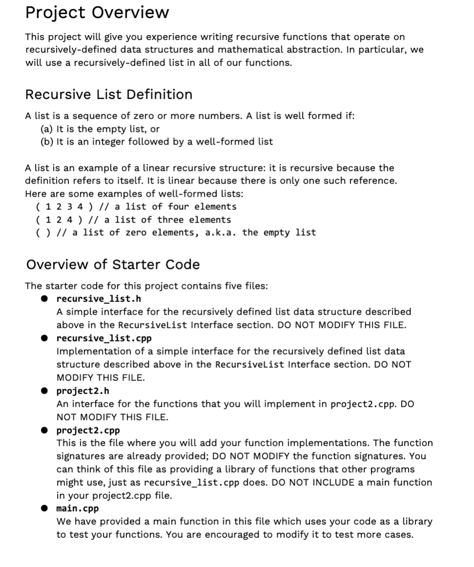 Solved Project Instructions Write code for each of the below | Chegg.com