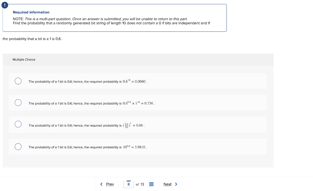 Solved Required information NOTE: This is a multi-part | Chegg.com