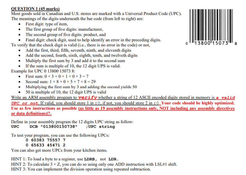 Solved QUESTION 1 (45 marks) Most goods sold in Canadian and | Chegg.com