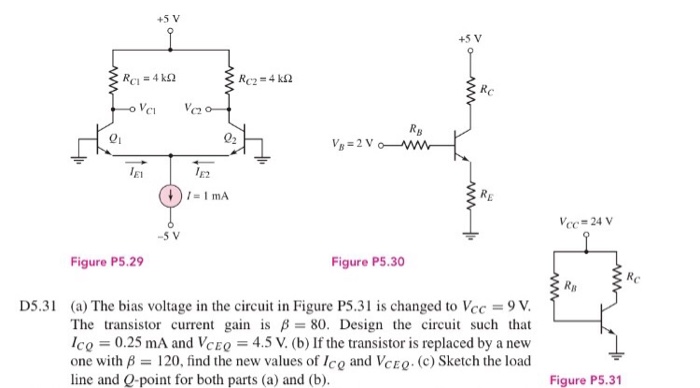 Solved +5 V +5 V 02 E1 E2 をで-24 V -5 V Figure P5.29 Figure | Chegg.com