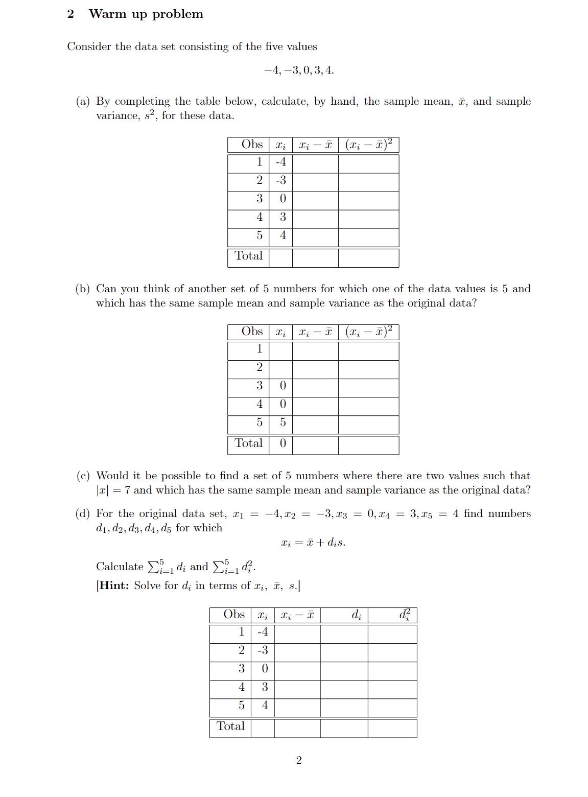 Solved Consider the data set consisting of the five values | Chegg.com