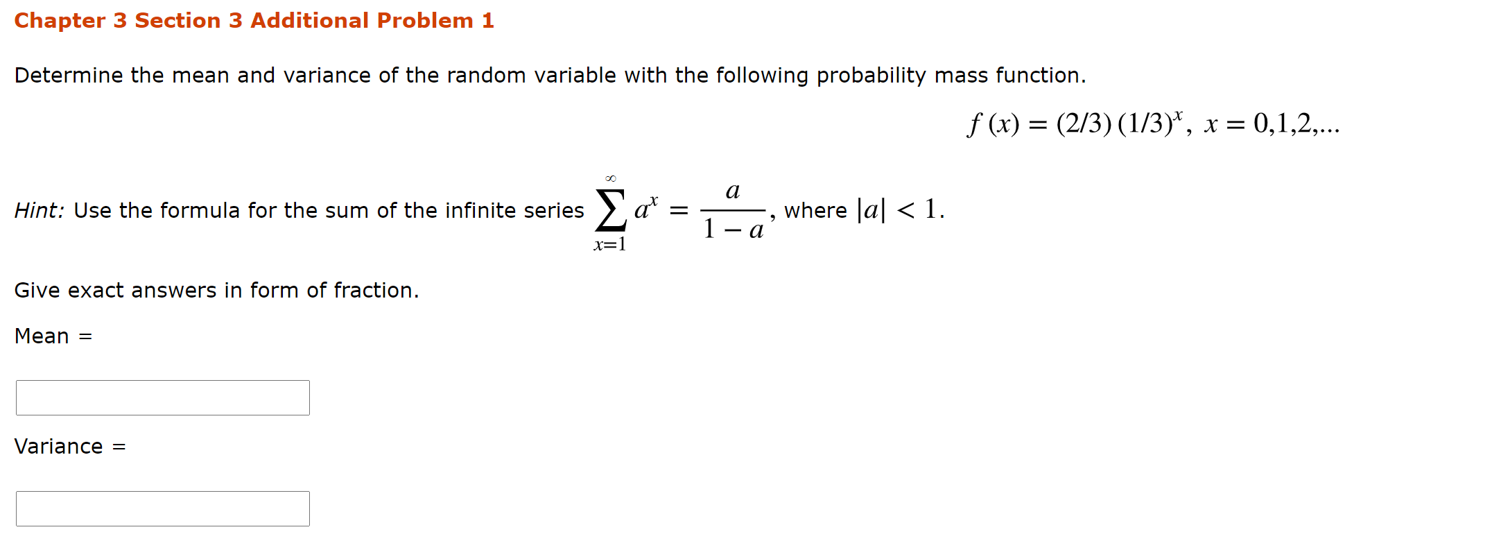 Solved Chapter 3 Section 3 Additional Problem 1 Determine | Chegg.com