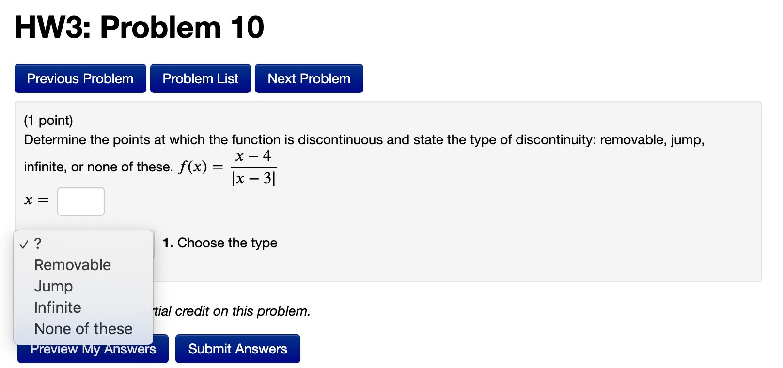Solved HW3: Problem 10 Previous Problem Problem List Next | Chegg.com Solved HW3: Problem 10 Previous Problem Problem List Next | Chegg.com
