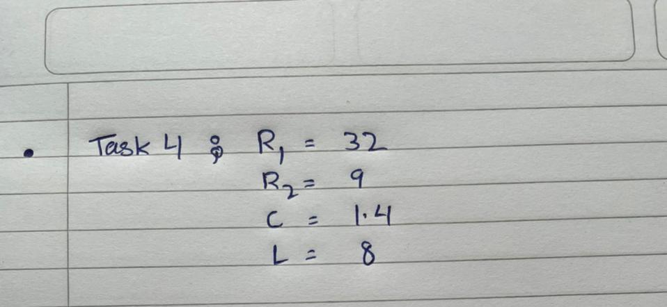 Solved Task 4 8 R, 32 Rg ² 9 C = 1:4 니 La 8 Task: 4 (10 | Chegg.com