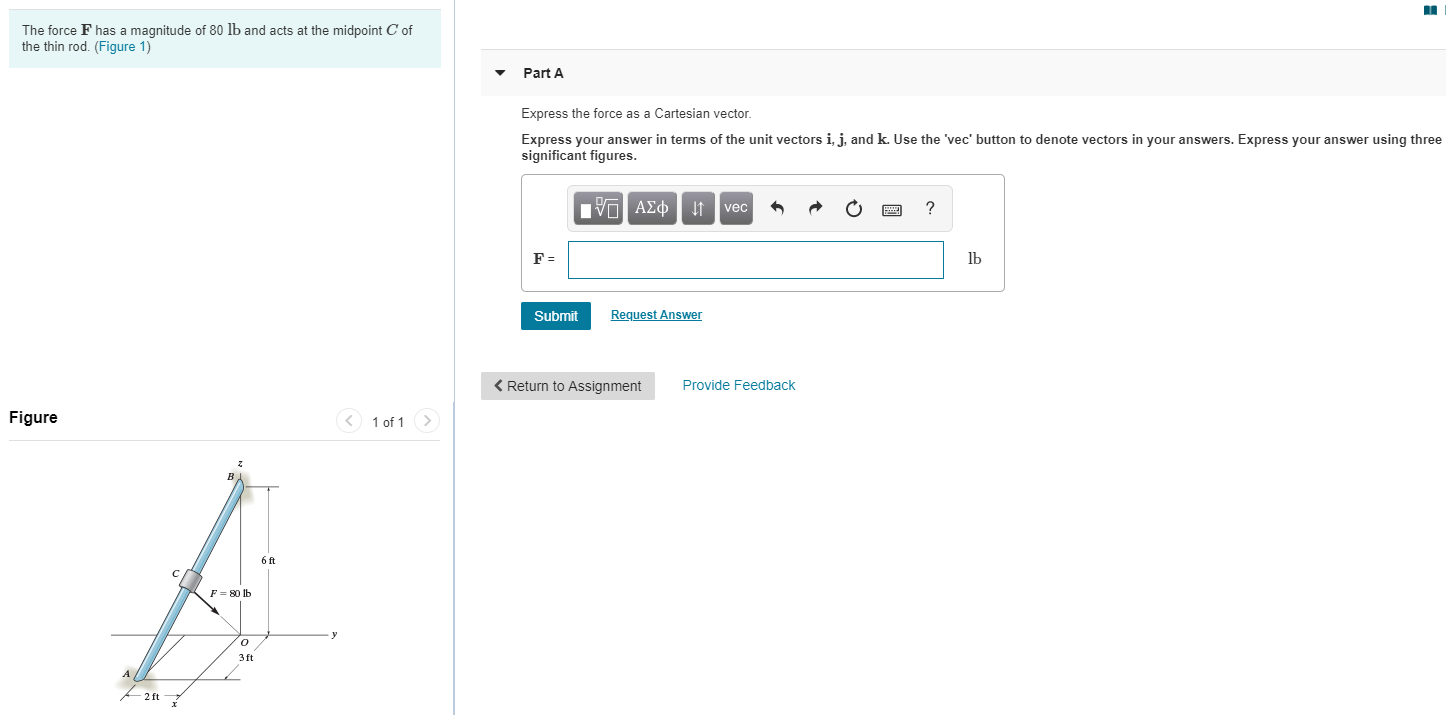 Solved The force F has a magnitude of 80 lb and acts at the | Chegg.com