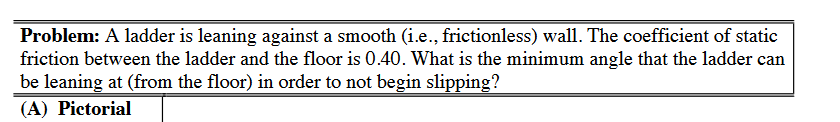 Solved Problem: A ladder is leaning against a smooth (i.e., | Chegg.com