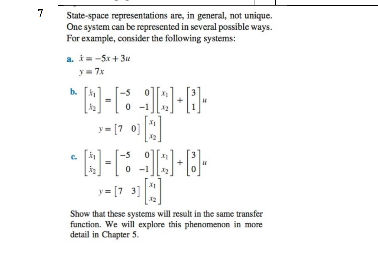 Solved State Space Representations Are In General Not