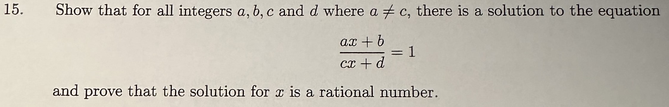 Solved Show that for all integers a,b,c and d where a =c, | Chegg.com
