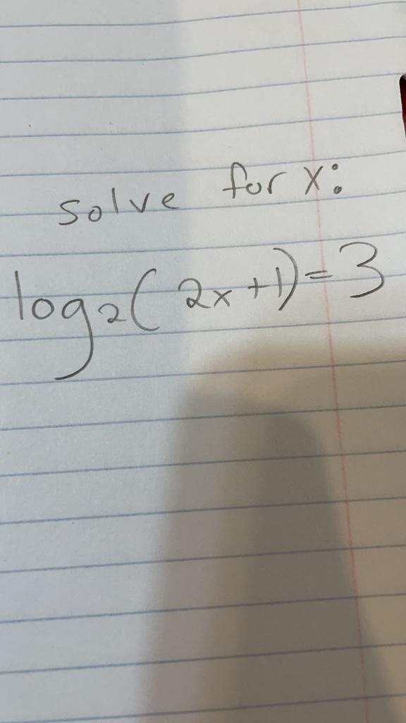 Solved Solve For X Log Small 2 2x 1 3 Chegg
