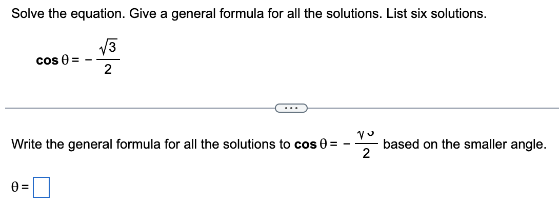 Solved Solve the equation. Give a general formula for all | Chegg.com