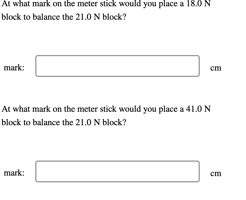 Solved The meterstick shown is 100 cm long. It is free to | Chegg.com