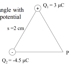 Solved Two charges are placed at two vertices of an | Chegg.com