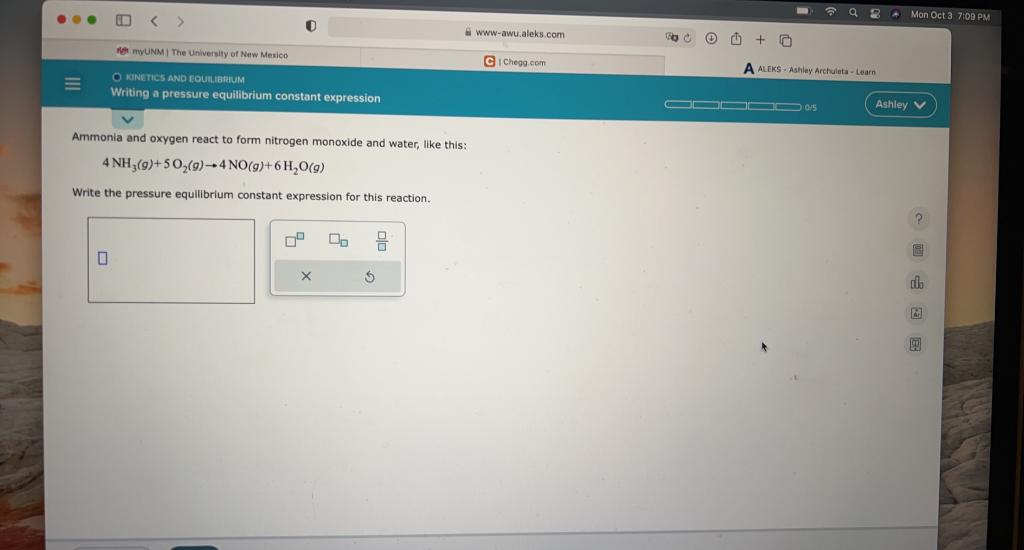 Solved Ammonia and oxygen react to form nitrogen monoxide | Chegg.com