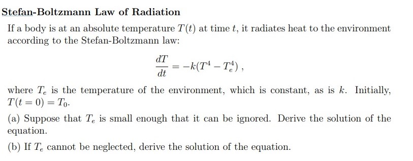 Solved Stefan-Boltzmann Law of RadiationIf a body is at an | Chegg.com