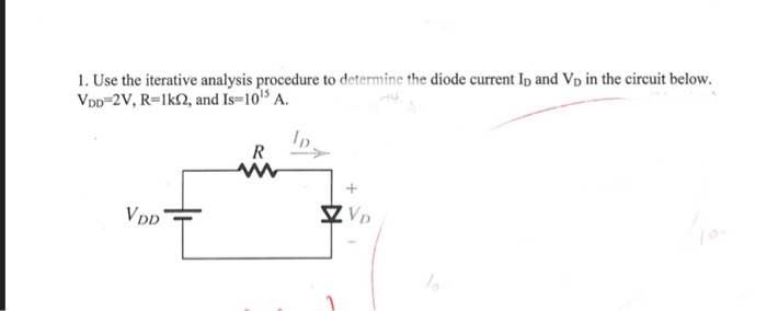 Solved 1. Use the iterative analysis procedure to determine | Chegg.com