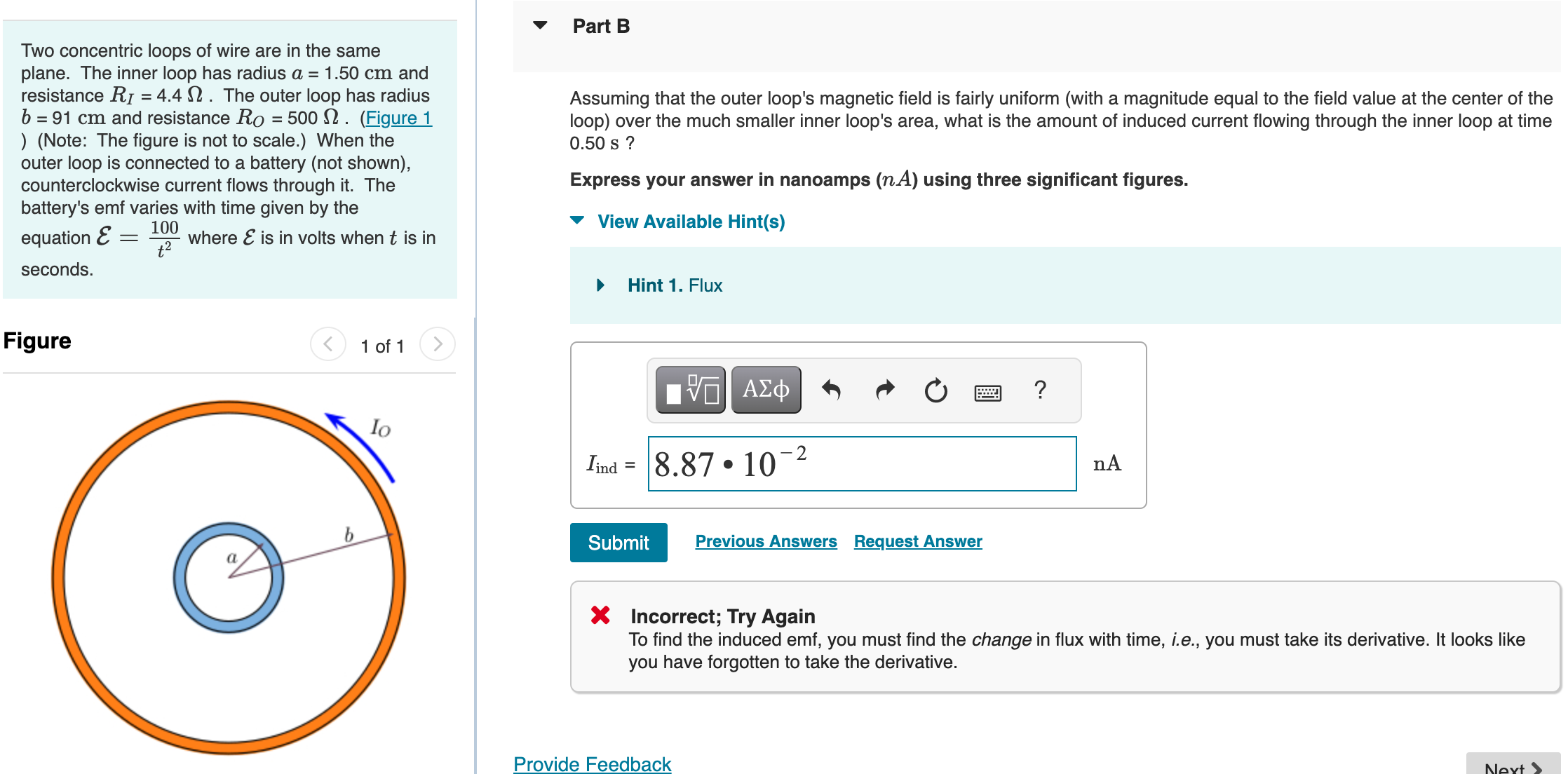Solved Two concentric loops of wire are in the same plane. | Chegg.com