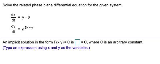 Solved Solve the related phase plane differential equation | Chegg.com