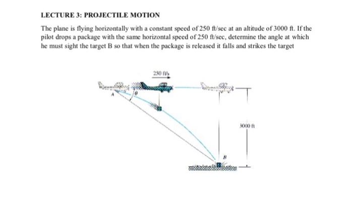 Solved The plane is flying horizontally with a constant | Chegg.com