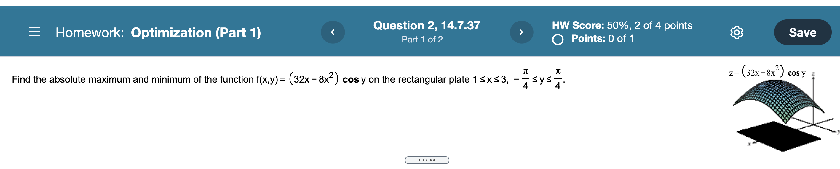 Solved 3 = Homework: Optimization (Part 1)