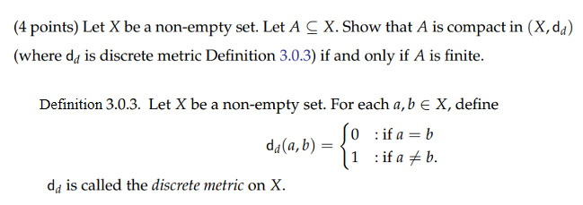 Solved (4 points) Let X be a non-empty set. Let A Ç X. Show | Chegg.com