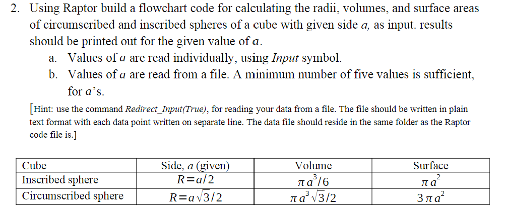 Solved 2. Using Raptor build a flowchart code for | Chegg.com
