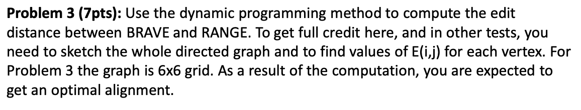 Solved Problem 3 (7pts): Use the dynamic programming method | Chegg.com