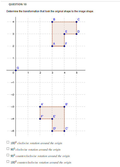 Solved Determine the transformation that took the original | Chegg.com