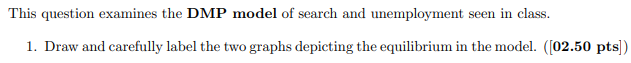 This question examines the DMP model of search and | Chegg.com