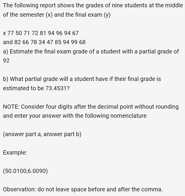 Solved The following report shows the grades of nine | Chegg.com