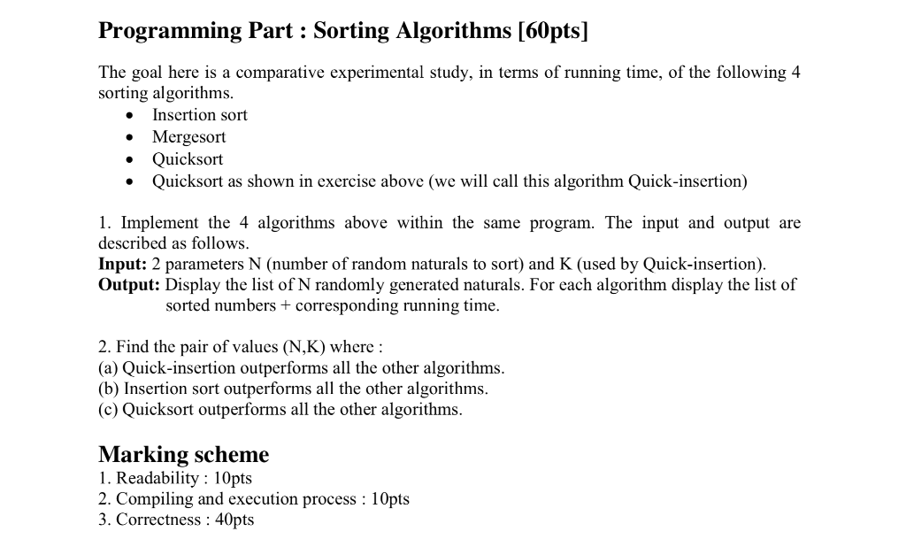Java and C++ is preferred but C will also be | Chegg.com
