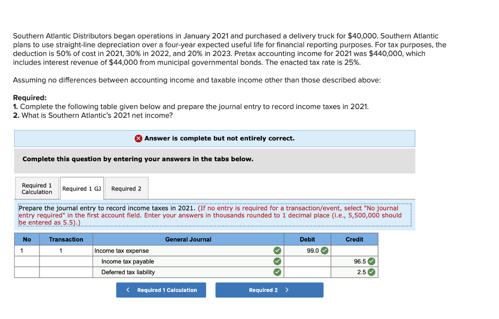 Solved Southern Atlantic Distributors began operations in | Chegg.com