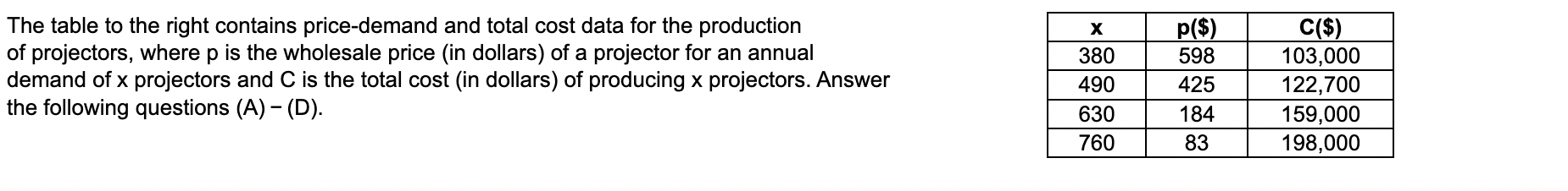 Solved (A) Find a quadratic regression equation for the | Chegg.com