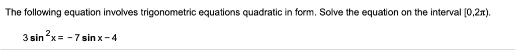 Solved The following equation involves trigonometric | Chegg.com