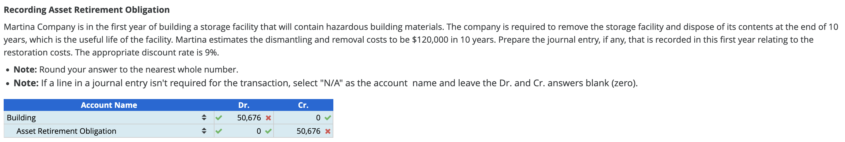 Solved Recording Asset Retirement Obligation restoration | Chegg.com