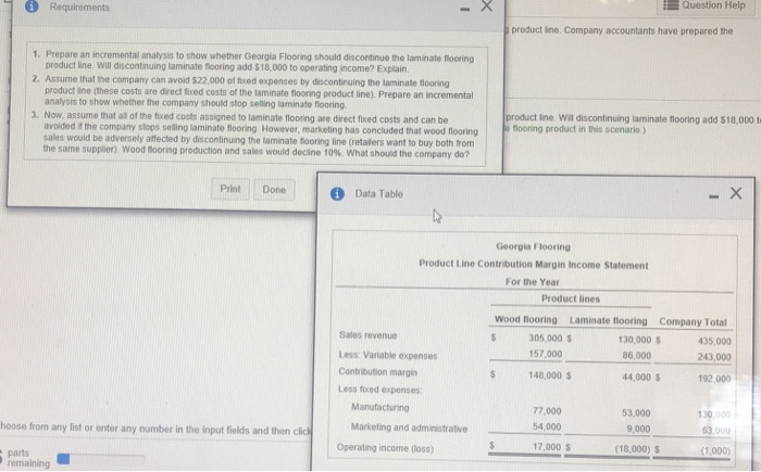 Solved Question Hep Top managers of Georgia Flooning are | Chegg.com