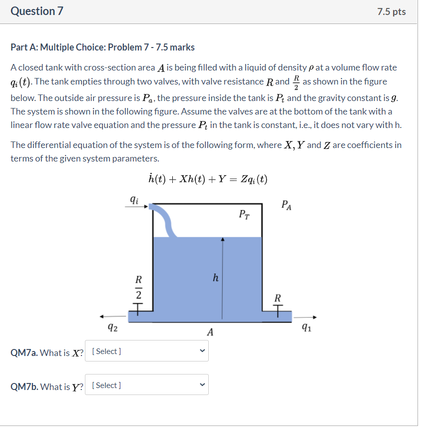 Question 7 7.5 pts Part A: Multiple Choice: Problem 7 | Chegg.com