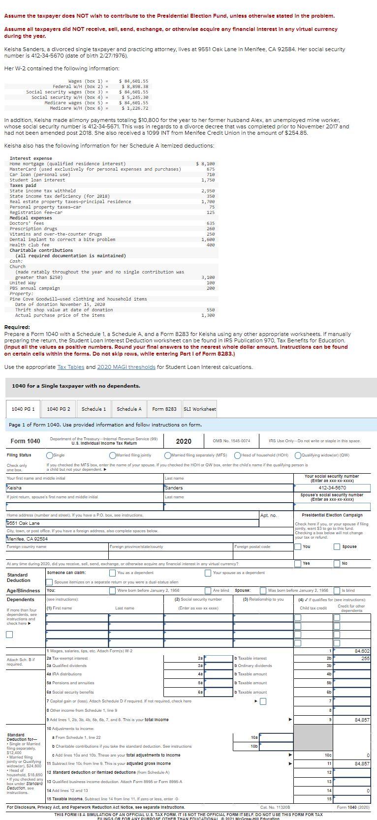 Assume the texpayer does NOT wish to contribute to | Chegg.com