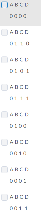Solved Select the binary input combinations which would | Chegg.com