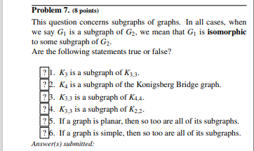 Solved Problem 7. (8 ﻿points)This question concerns | Chegg.com