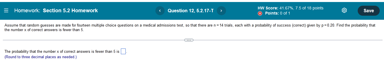 Solved Homework Section 5 2 Homework Question 6 5 2 24 T