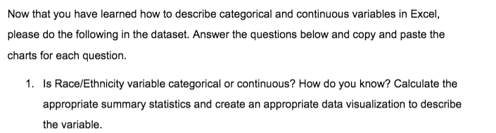 Now that you have learned how to describe categorical | Chegg.com